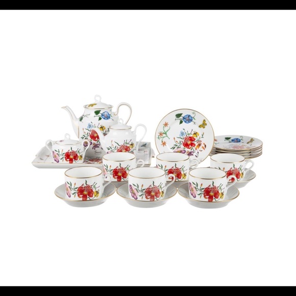Gucci | Kitchen | Richard Ginori 22 Pcs Gucci Vintage Flora Tea Set ...